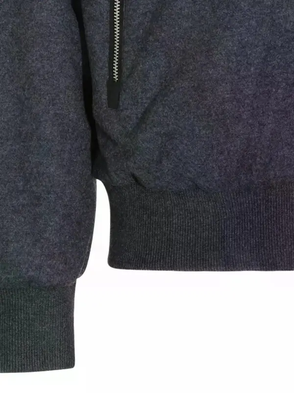 MONTECORE Ribbed-trim Zip-up Cardigan
