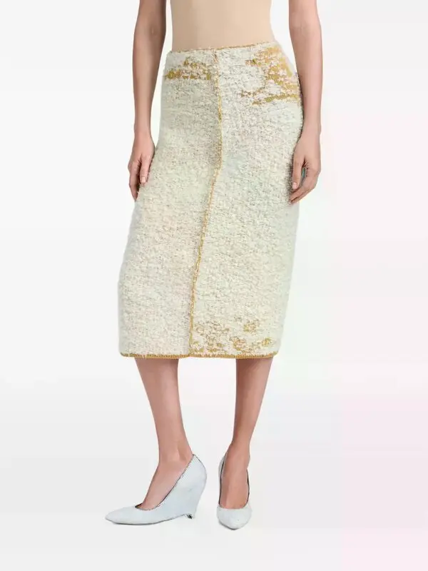 MAISON MARGIELA Acid-knit Straight Midi Skirt