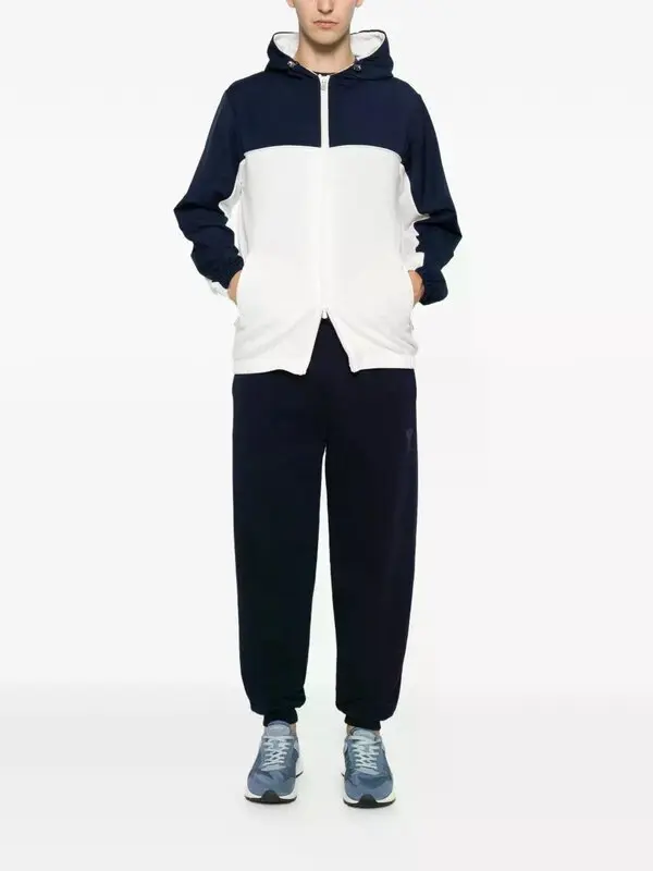 Eleventy Colour-block Zip-up Hoodie