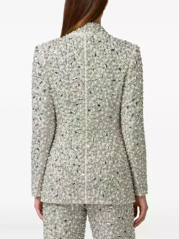 Philipp Plein Pearl-embellished Crystal-embellished Blazer