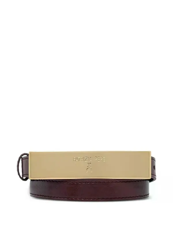 Patrizia Pepe Logo-plaque Buckle Belt - Brown