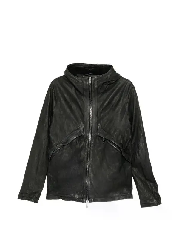 GIORGIO BRATO Hooded Leather Jacket