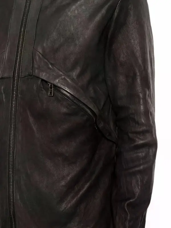 GIORGIO BRATO Hooded Leather Jacket