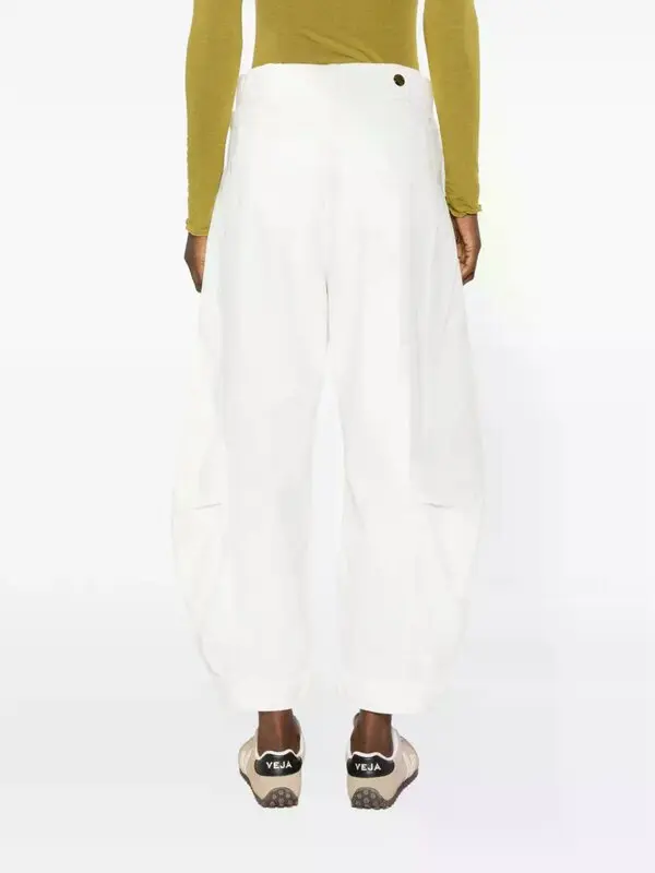 High Panelled Wide-leg Trousers