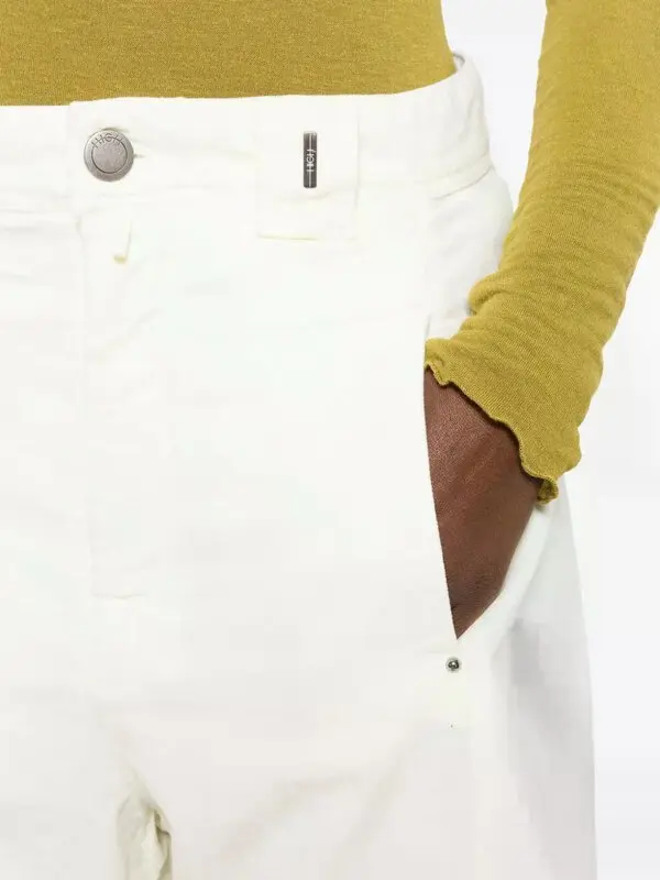 High Panelled Wide-leg Trousers
