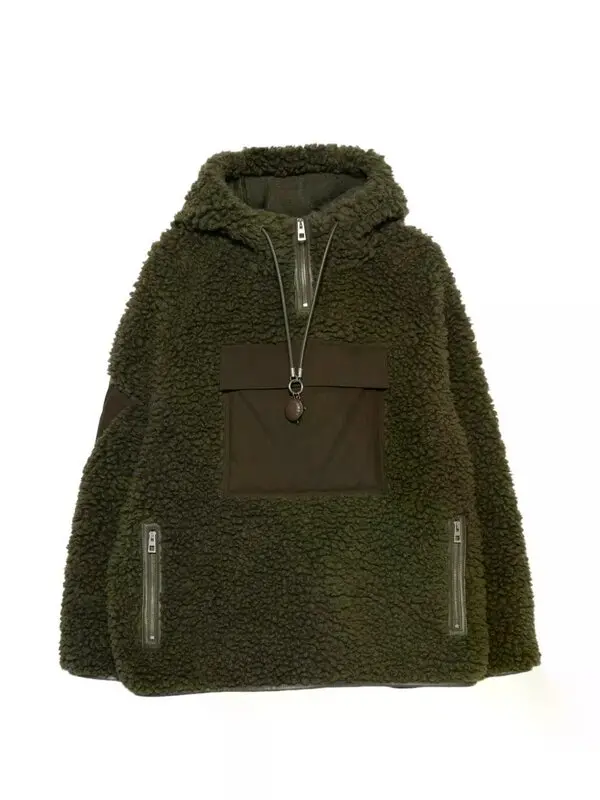 Loewe Fleece-texture Hooded Jacket - Green