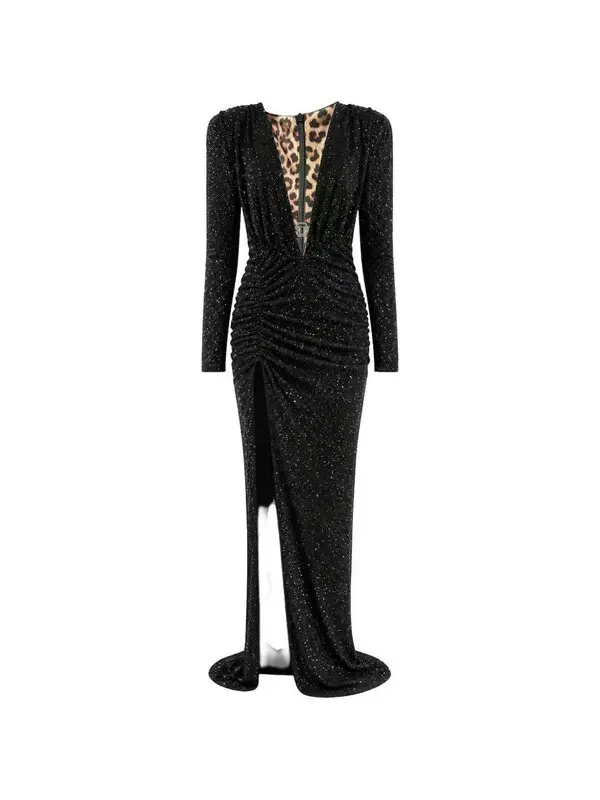 Philipp Plein Long Dress All-over Strass