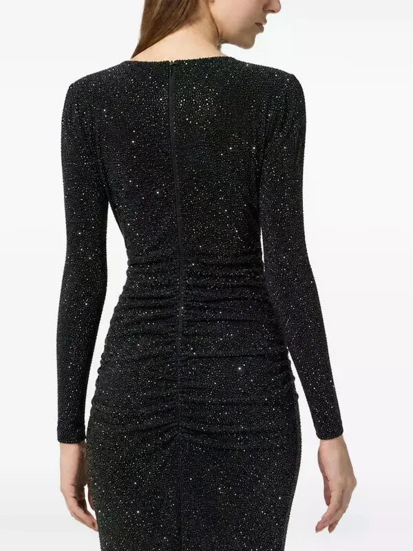 Philipp Plein Long Dress All-over Strass