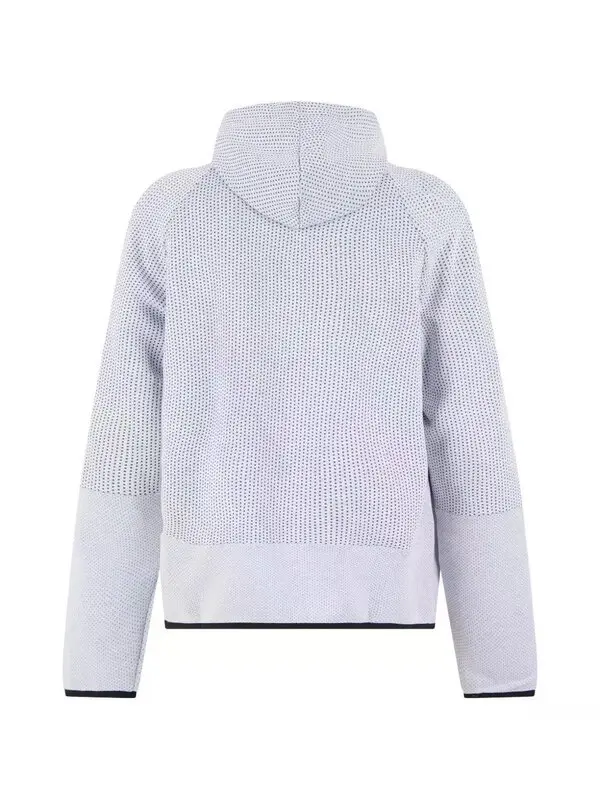 BOSS Perforated-effect Zip-up Hoodie