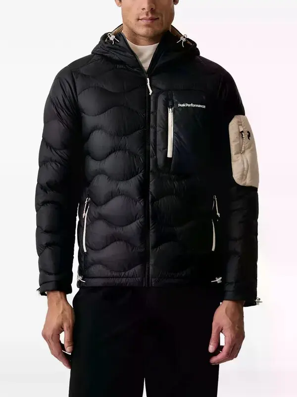 PEAK PERFORMANCE Helium Utility Quilted Hooded Jacket - Black