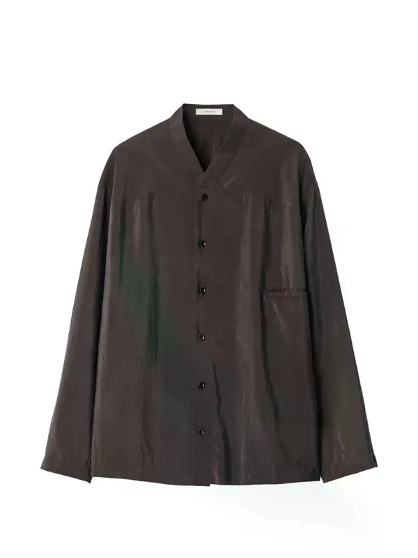 LEMAIRE V-neck Shirt In Dry Silk