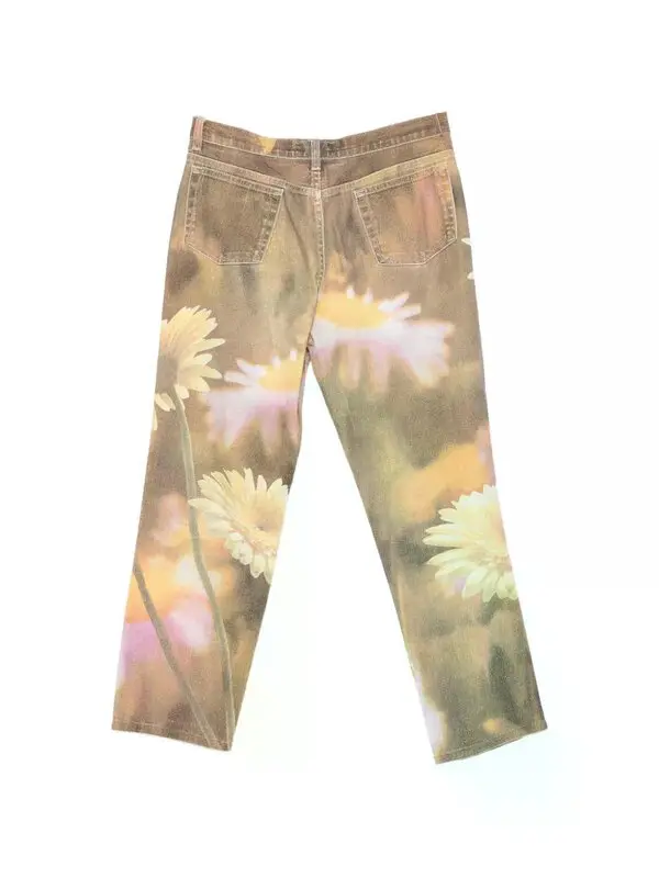 Roberto Cavalli 1980s Floral-print Jeans