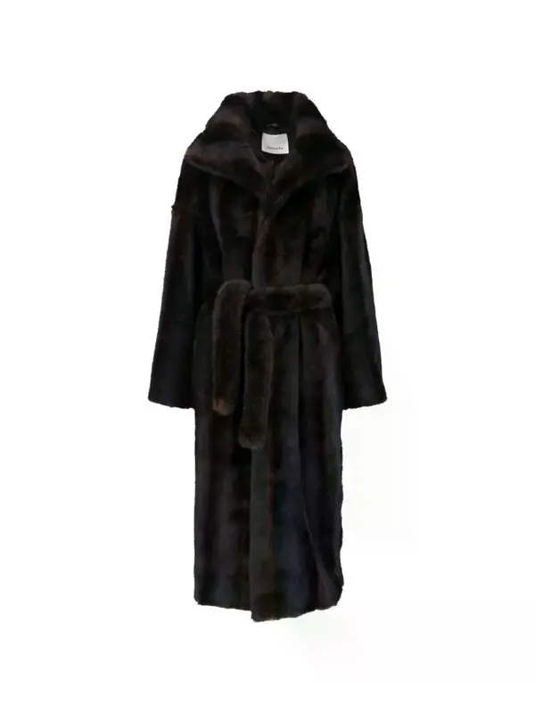 THE FRANKIE SHOP Ravello Faux-fur Robe Coat - Brown