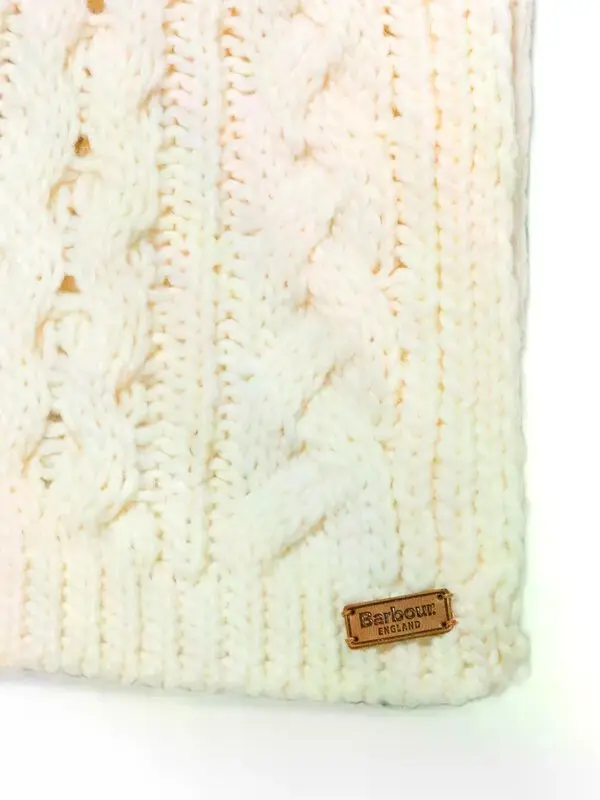 Barbour Cable-knit Scarf And Beanie Hat Set
