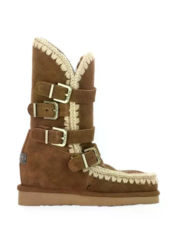 Mou Buckled Sheepskin Boots