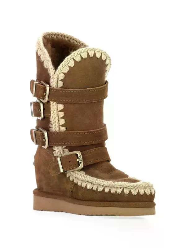 Mou Buckled Sheepskin Boots