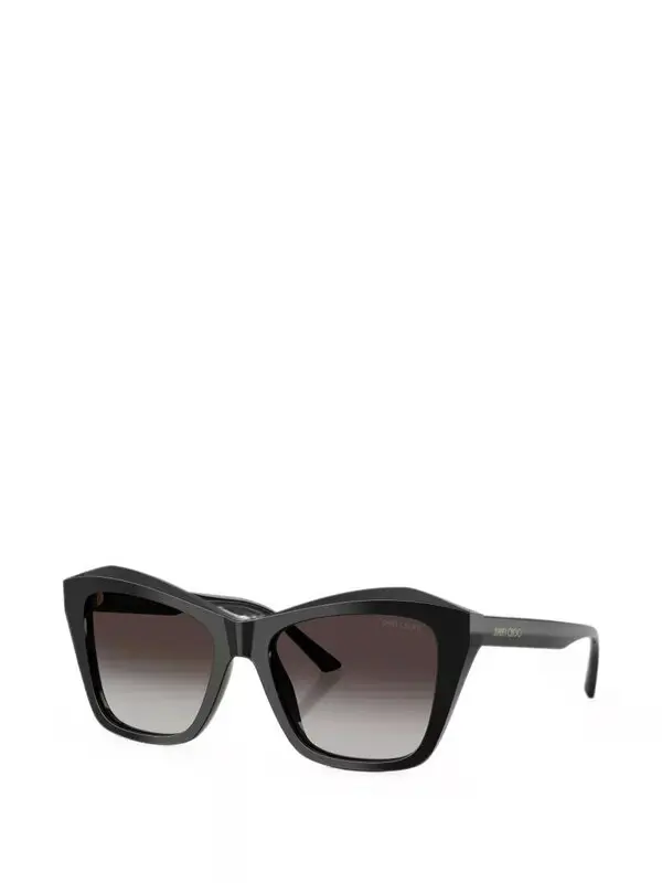 JIMMY CHOO Geometric-frame Sunglasses - Black