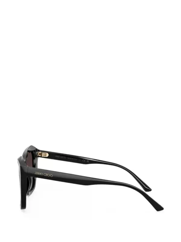 JIMMY CHOO Geometric-frame Sunglasses - Black