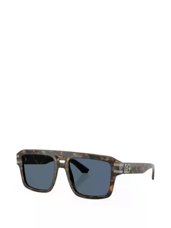 Dolce & Gabbana Tortoiseshell-effect Double-bridge Sunglasses