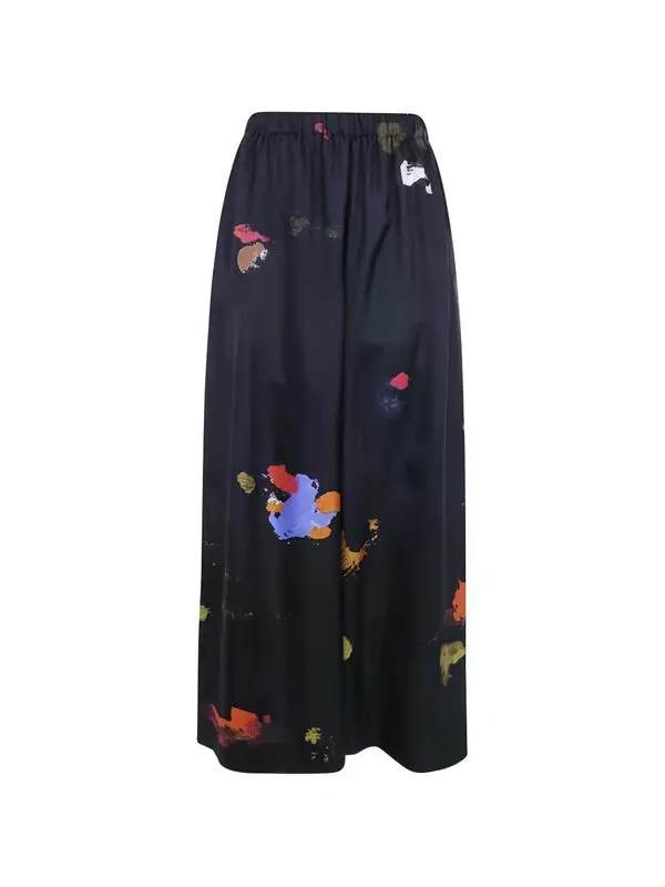 DANIELA GREGIS Abstract-print Silk Trousers