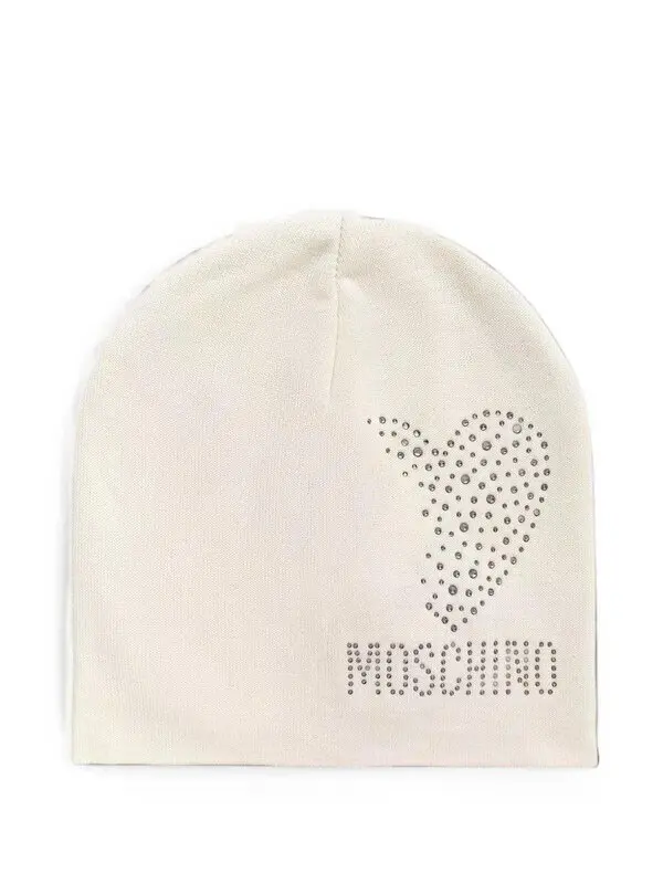 Moschino Rhinestone-embellished Logo Beanie Hat