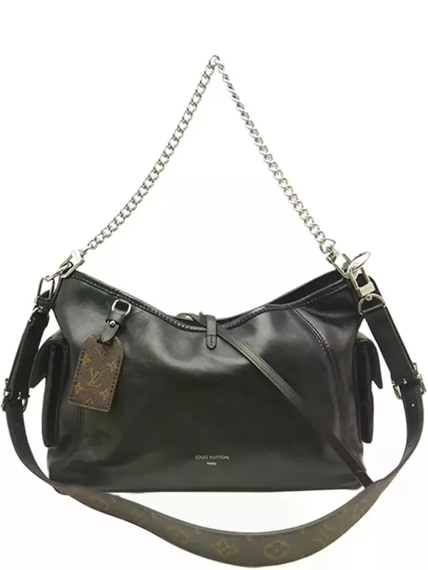 LOUIS VUITTON 2021-2026 Lambskin Carryall Cargo Vibe Pm Satchel - Black