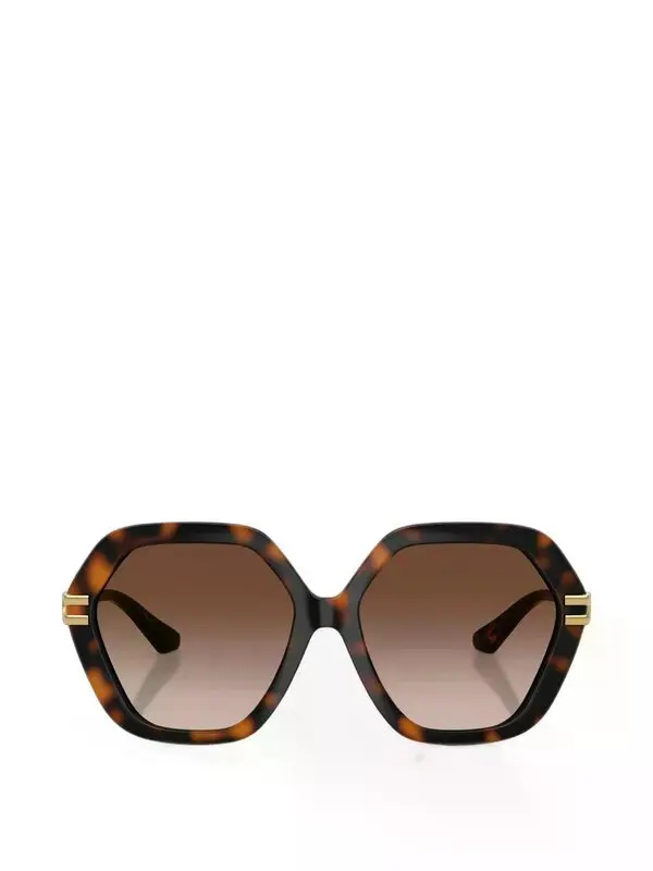 Dolce & Gabbana Tortoiseshell-effect Geometric-frame Sunglasses