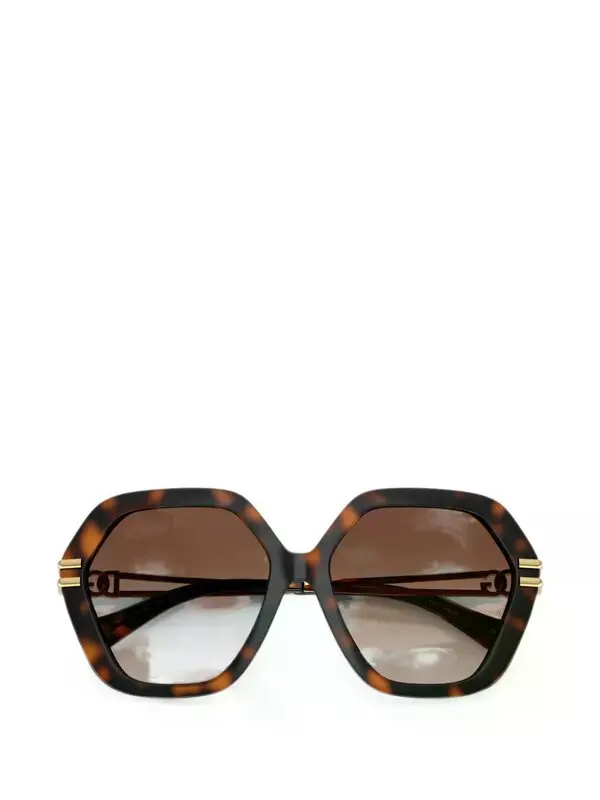 Dolce & Gabbana Tortoiseshell-effect Geometric-frame Sunglasses