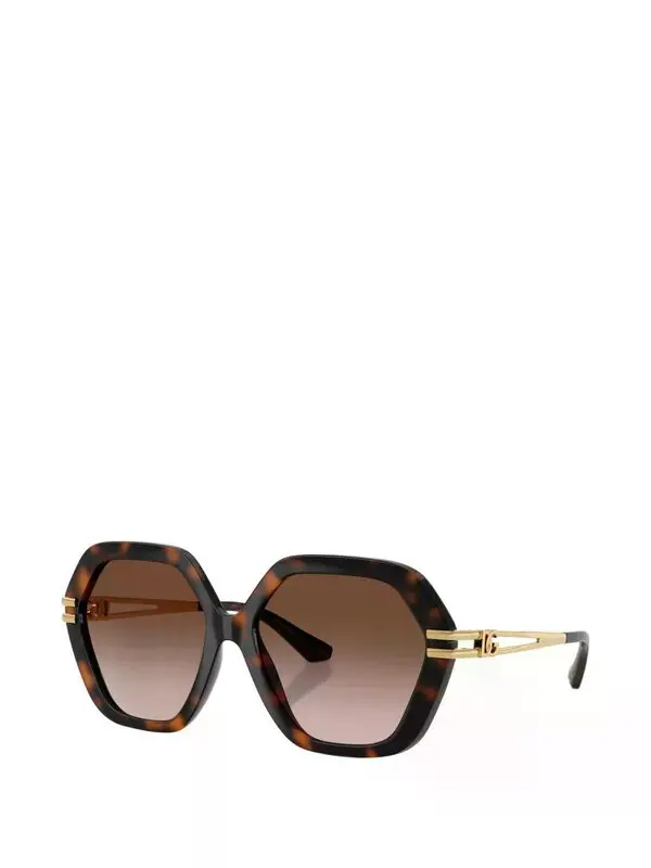 Dolce & Gabbana Tortoiseshell-effect Geometric-frame Sunglasses