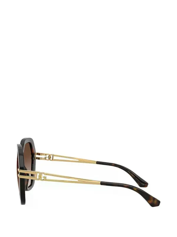 Dolce & Gabbana Tortoiseshell-effect Geometric-frame Sunglasses