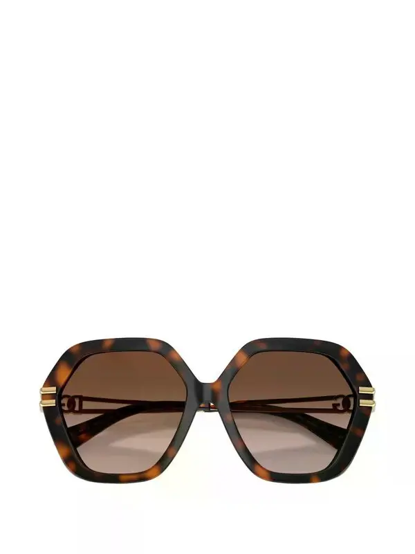 Dolce & Gabbana Tortoiseshell-effect Geometric-frame Sunglasses