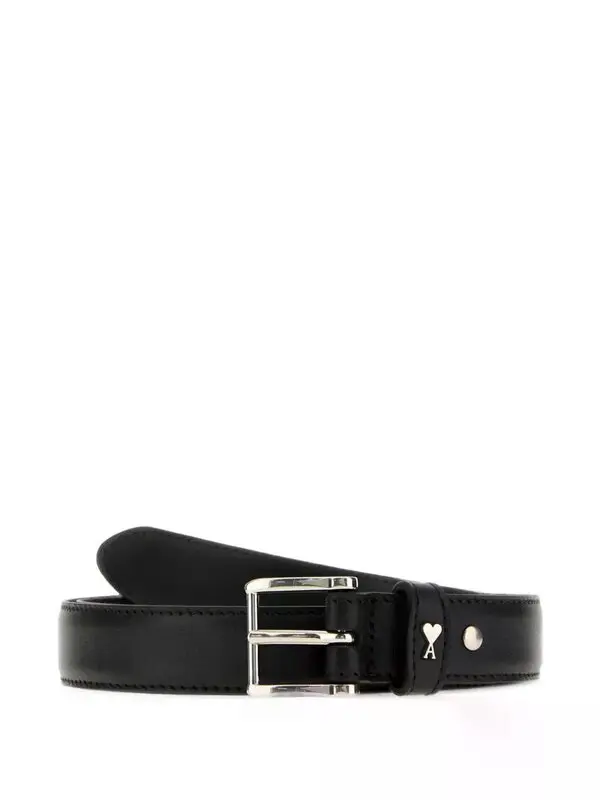 AMI Paris Paris Paris Belt 25 Mm In Leather - Black
