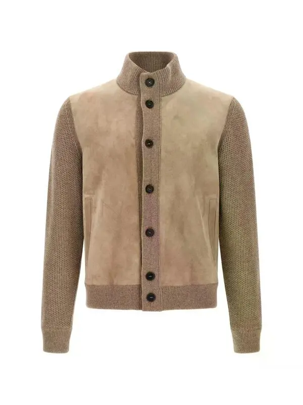 Zegna High-neck Cardigan - Neutrals