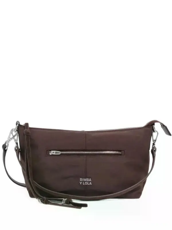 Bimba Y Lola Large Mocha Nylon Madrid Bag