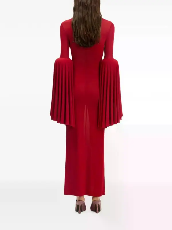 JEAN PAUL GAULTIER Pleated-sleeve Long Dress
