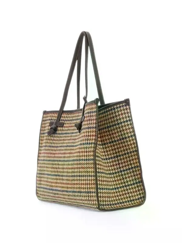 GIANNI CHIARINI Marcella Houndstooth Tote Bag