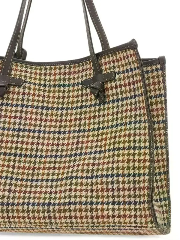GIANNI CHIARINI Marcella Houndstooth Tote Bag