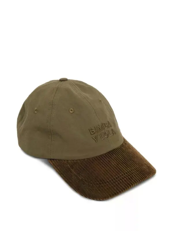 Bimba Y Lola Khaki Cotton Corduroy Cap