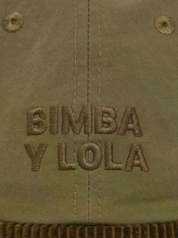 Bimba Y Lola Khaki Cotton Corduroy Cap