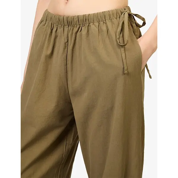 DEIJI STUDIOS Drawstring-pocket Cotton Trousers
