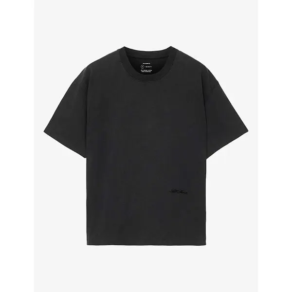 ALLSAINTS Maddox Crewneck Regular-fit Cotton T-shirt - Washed Black