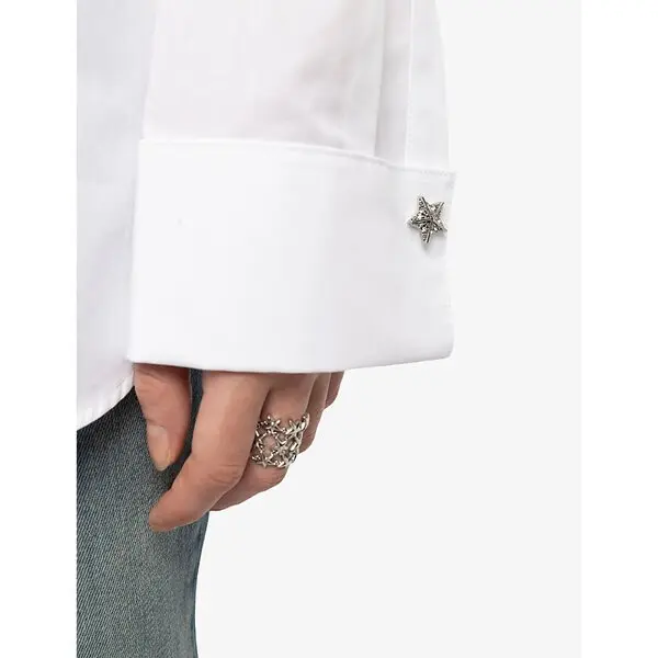 Zadig&Voltaire Morning Brand-embroidered Cotton-poplin Shirt - Judo