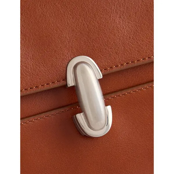 Savette Symmetry Leather Top-handle Bag - Cognac