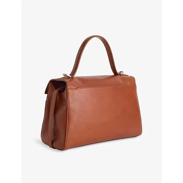 Savette Symmetry Leather Top-handle Bag - Cognac