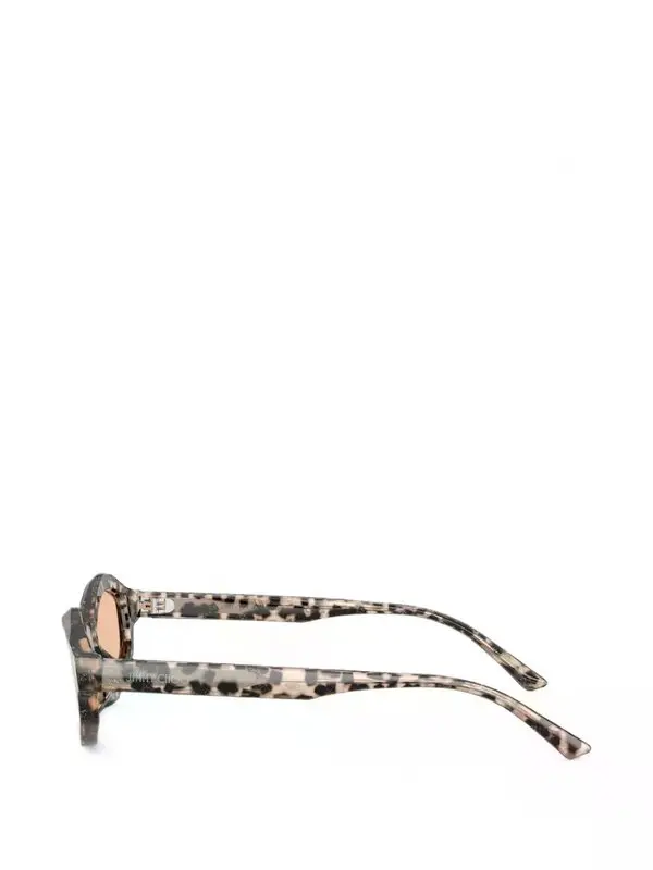 JIMMY CHOO Tortoiseshell-effect Geometric-frame Sunglasses - Grey