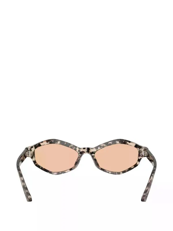 JIMMY CHOO Tortoiseshell-effect Geometric-frame Sunglasses
