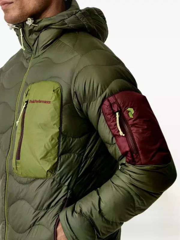 PEAK PERFORMANCE Helium Utility Quilted Hooded Jacket - Green