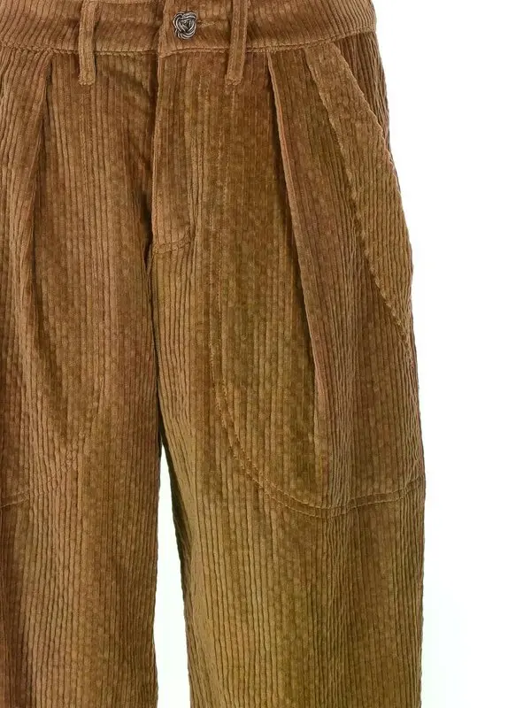 KRISTINA TI Pleated Corduroy Trousers