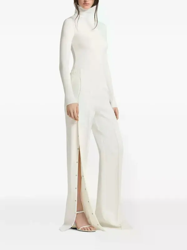 COURREGES Logo-embroidered Mock-neck Bodysuit