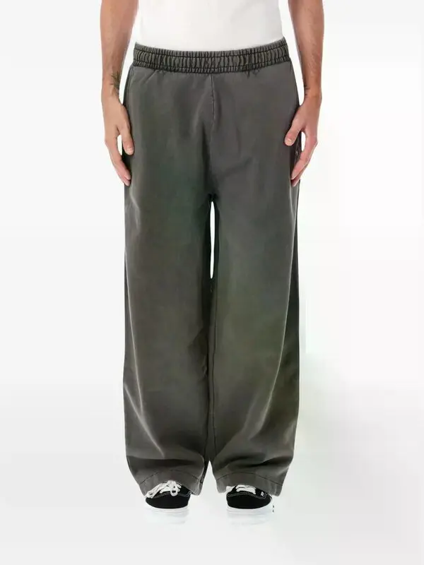 Obey Logo-embroidered Track Pants - Grey